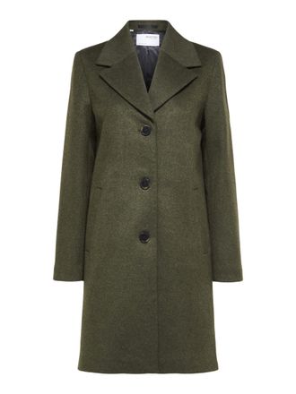 Selected Damen Slfnew Sasja Wool Coat B Noos Mantel, Ivy Green, 38 EU