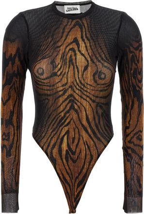 Jean Paul Gaultier Femme, Tops, Multicolore, Taille: 38 FR The Wood Bodysuit