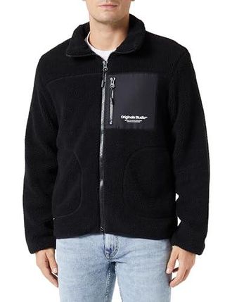 Jack & Jones JACK&JONES PLUS Jorvesterbro Teddy Jacket Sn Pls, Noir, XXXL Homme
