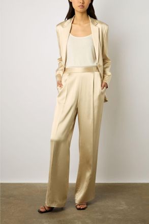 Gerard Darel Pantalon large en satin - CORINE - Sable