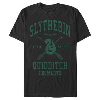 Harry Potter Herren Slytherin Quidditch Seeker T-Shirt, Schwarz, XX-Large