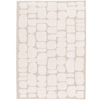 BOBOCHIC Bobochic - Tapis poil ras roku motif abstrait 200x290 Beige