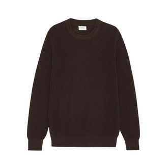 Les Deux Rippstrick Pullover mit Rundhalsausschnitt - - Knitwear - Herren - Braun - 2XL