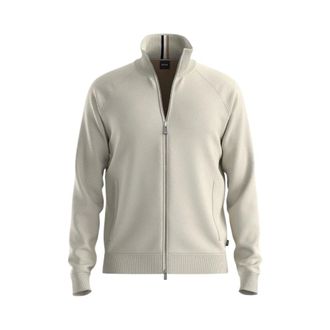 HUGO BOSS Homme, Sweatshirts et sweats &agrave; capuche, Blanc, Taille: S Gilet zipp&eacute;