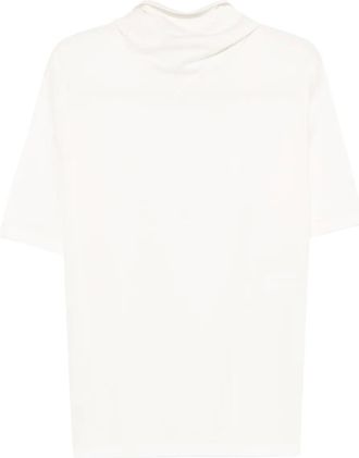 Christophe Lemaire roll-neck short-sleeve T-shirt - Nude