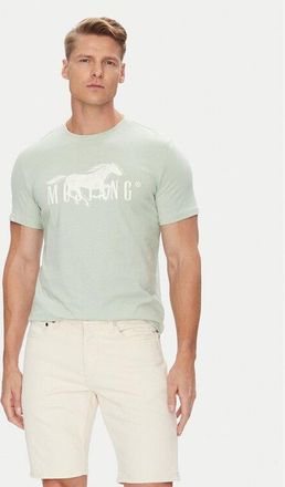 Mustang Jeans Mustang T-Shirt Austin 1016492 Grün Regular Fit