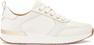 Kazar Femme, Chaussures, Blanc, Taille: 37 EU Baskets blanches d&eacute;cor&eacute;es de monogrammes