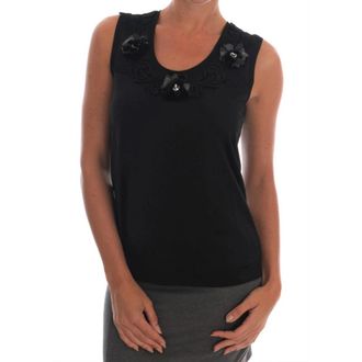 Dolce & Gabbana &Auml;rmellose Oberteile - - Tops - Damen - Schwarzk - S