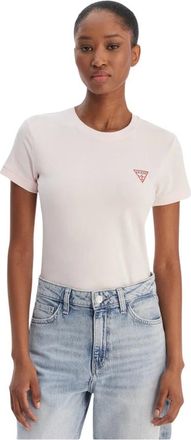 Guess Femme, Tops, Rose, Taille: 40 FR Tshirt MC coton stretch