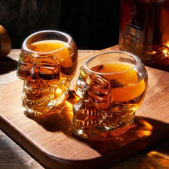 Generic 4er-Pack Sch&auml;del Whiskygl&auml;ser Wassergl&auml;ser Saftgl&auml;ser, Totenkopf Kollektion Trinkgl&auml;ser, Perfekt f&uuml;r zu Hause, Restaurants, Bar, Geschenk und schm&uuml;cke