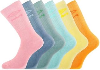 Umbro Homme Chaussettes Umb/1/Tenx6, Jaune P&acirc;le/Bleu Clair/Mauve/Vert/Orange/Rose Clair, 39-42 EU