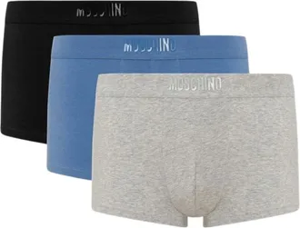 Moschino Homme, Sous-v&ecirc;tements, Multicolore, Taille: XS Ensemble de 3 boxers &agrave; bande logo