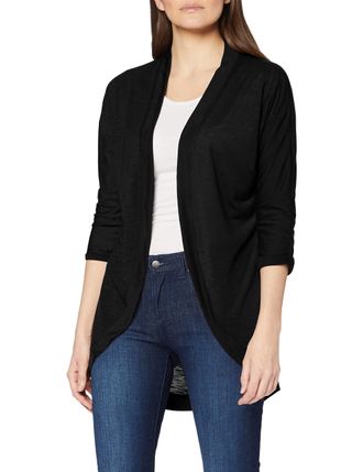 Berydale Damen leger geschnittene Strickjacke, Schwarz, XS