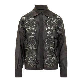 Max Mara Damen, Blusen & Hemden, Schwarzk, XLGr&ouml;&szlig;e