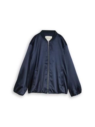 Tom Tailor Sommerjacke Jacken Plus Size - Satin Blouson Jacke mit Bomberkragen