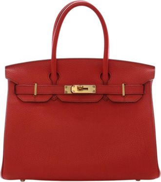 Herm&egrave;s Vermillion Togo Birkin Retourne 30