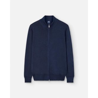 Fedeli Homme, Pulls, Bleu, Taille: XL Cardigan zipp&eacute;