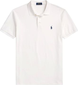 Polo Ralph Lauren Homme, Tops, Blanc, Taille: M Polo en coton stretch avec logo