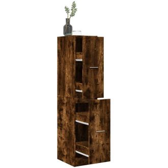 vidaXL Armoire dapothicaire ch&ecirc;ne fum&eacute; 30x41x144,5 cm bois ing&eacute;nierie - Vidaxl