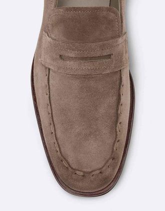 AllSaints Jules Loafer mit Ziernaht in Karoo-Braun