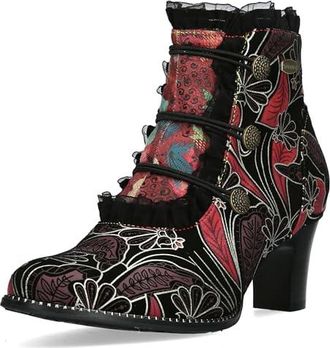 Laura Vita Bottines Femme Elcodieo 224, Pointure:38 EU, La Couleur:Rouge