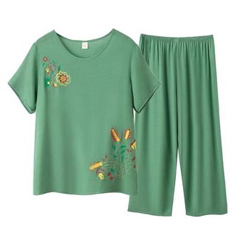 Generic Surv&ecirc;tement pour femme - Deux ensembles de pyjamas europ&eacute;ens et am&eacute;ricains pour la maison pour femmes - Ensemble de d&eacute;tente - Pantalon de surv&ecirc;tement 