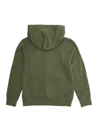 Polo Ralph Lauren Boys Green Zip Closure Sweatshirt With Pony Logo Cotton Hoods & Sweatshirts