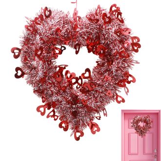 Generico Kr&auml;nze zum Valentinstag, f&uuml;r die Haust&uuml;r, Dekoration des Hauses in Herzform, Haust&uuml;rkranz, f&uuml;r K&uuml;che, Wohnzimmer, Eingang, Hochzeiten, Partys und Vers