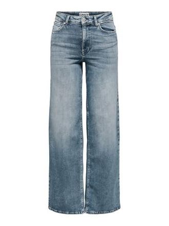 Only Onlmadison Blush Hw Wide DNM Rea570 Noos, Denim Bleu Gris spécial, M / 32L Femmes
