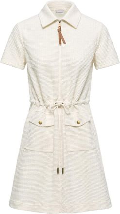 Moncler Moncler Mini-robe En Boucl&eacute;, Femme, Blanc, Taille: Xl