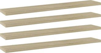 Generic 4X B&uuml;cherregal, Brett Wandboard, Wandregal Regal, Regalboden Wand, Board Ablage, H&auml;ngeregal, Schweberegal, Holzwerkstoff (Wei&szlig; 40x10x1,5cm) (60 x 10 x