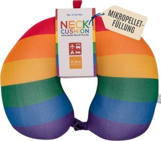 Out of the Blue Nackenkissen mit Micropellet-F&uuml;llung - kompaktes Nackenh&ouml;rnchen mit Banderole zum Aufh&auml;ngen - praktische Ma&szlig;e 30x30 cm - ergonomisches Reisekissen f&uuml;r