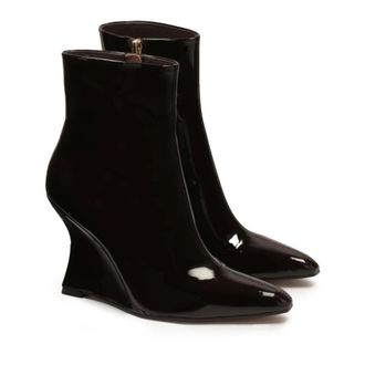 Kazar Braune Lederstiefel auf einem Plateauabsatz - - Shoes - Damen - Braun - 40 EU