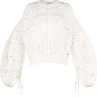 Liu Jo Femme, Pulls, Blanc, Taille: 38 FR Pull Crochet