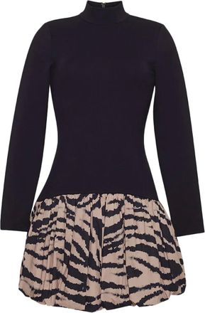 Cara Cara Minikleid mit Animal-Print - Schwarz