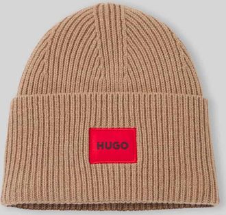 HUGO BOSS M&uuml;tze mit kontrastierendem Logo-Patch