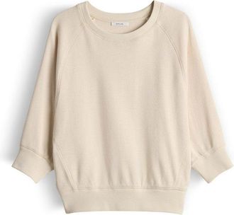 OPUS Sweatshirt Sweatshirt aus BCI Cotton mit weichem Griff Weite Passform, elastische Rippb&uuml;ndchen, Pull-on