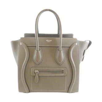 Celine Pre-owned Micro Luggage Calf Handbag - Femme - Pre-owned - Gris - Taille: ONE Size
