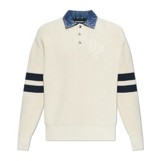 Dsquared2 Polo Sweater - - Knitwear - Herren - Beige - 2XL