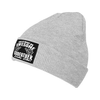 Generic Voici &Agrave; Quoi Ressemble Un Parrain G&eacute;nial Unisex Bonnet De Trawler Souple Skull Cap Confortable Bonnets Tricot&eacute; pour Le Quotidien Toutes Les Saisons Ra