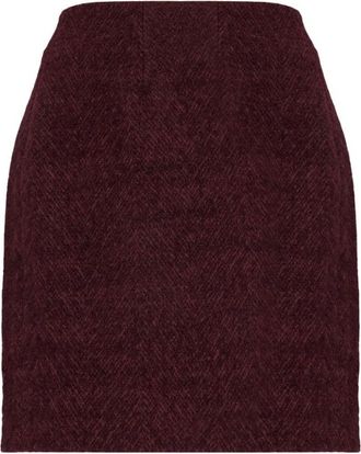 Rotate Ro Boucle Mini Rock - - Skirts - Damen - Rot - S