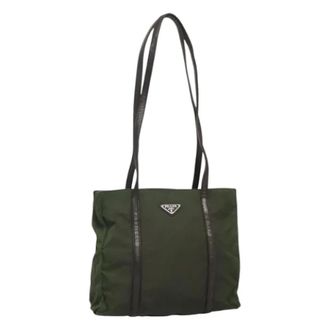 Prada Pre-owned Nylon sacs-prada - Femme - Pre-owned - Vert - Taille: ONE Size