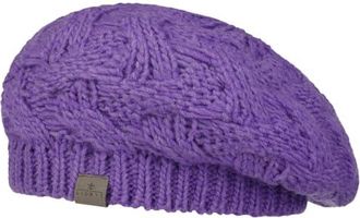 Lierys Béret en Tricot Jesila Femme - Made in Germany Bonnet pour lhiver Laine Automne-Hiver Hiver - Taille Unique Lilas
