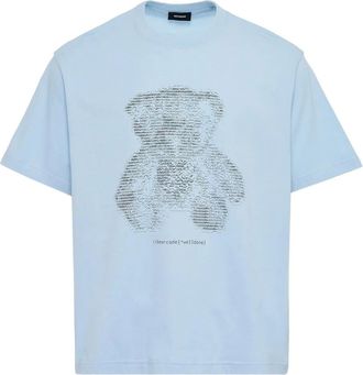 We11done t-shirt à imprimé graphique - Bleu