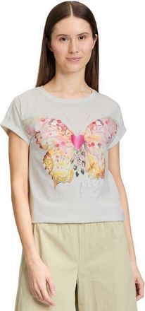 Cartoon Kurzarmshirt Damen mit &Auml;rmelaufschlag (1-tlg) Placement