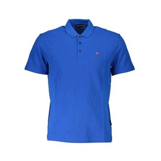 Napapijri Homme, Tops, Bleu, Taille: 2XL Polo Élégant en Coton Bleu