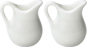 Amosfun 1 Satz Mini-milchk&auml;nnchen Porzellan Sahnek&auml;nnchen Milchbecher Faltbare Wasserflasche Milchk&auml;nnchen Mit Deckel Espresso Handstampfer Mini-mikrowelle Fl