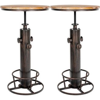 Clp Set de 2 tables hautes Ruhr Bronze