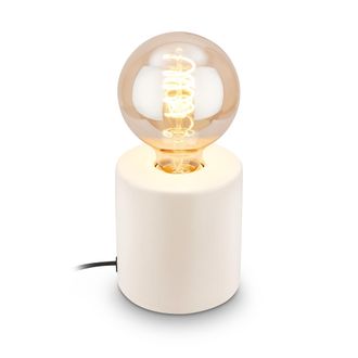 Briloner Tischlampe mit Kabelschalter, Keramikfu&szlig;, E27, max. 10W, Nachttischlampe, Lampe, Schreibtischlampe, Tischleuchte, B&uuml;rolampe, Leselampe Bett, Leselicht