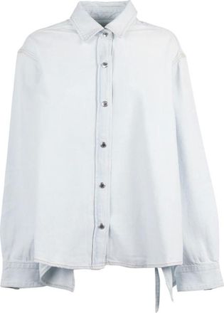 A Gold E Femme, Blouses et Chemises, Bleu, Taille: 40 FR Theo Shirt
